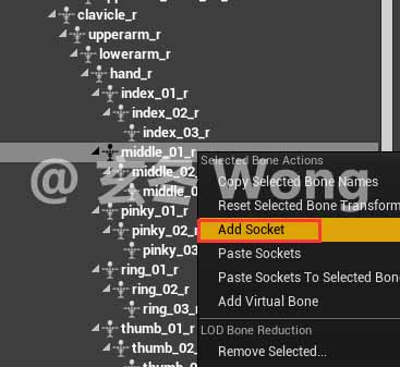[UE4]Skeleton骨骼视图中预览Socket武器绑定
